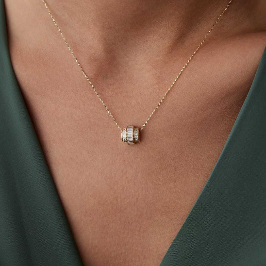 Baget Taşlı Kubbe Kolye BAGET & TEKTAŞ KOLYE